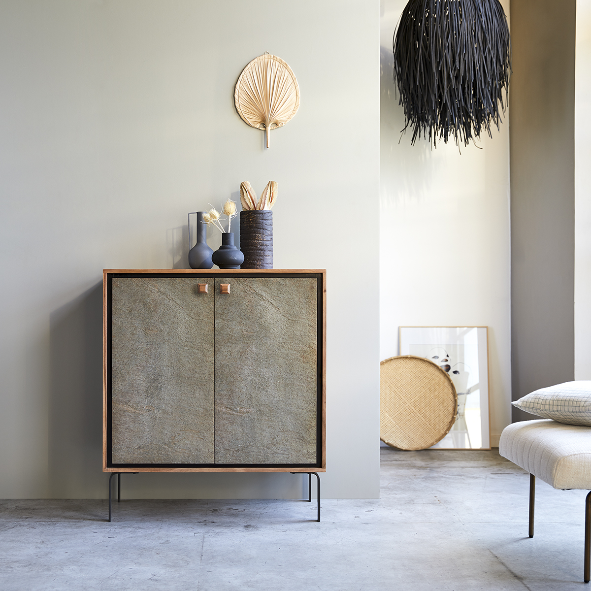 Bahut bar en acacia 100 cm - Meubles de rangements de salon - Tikamoon