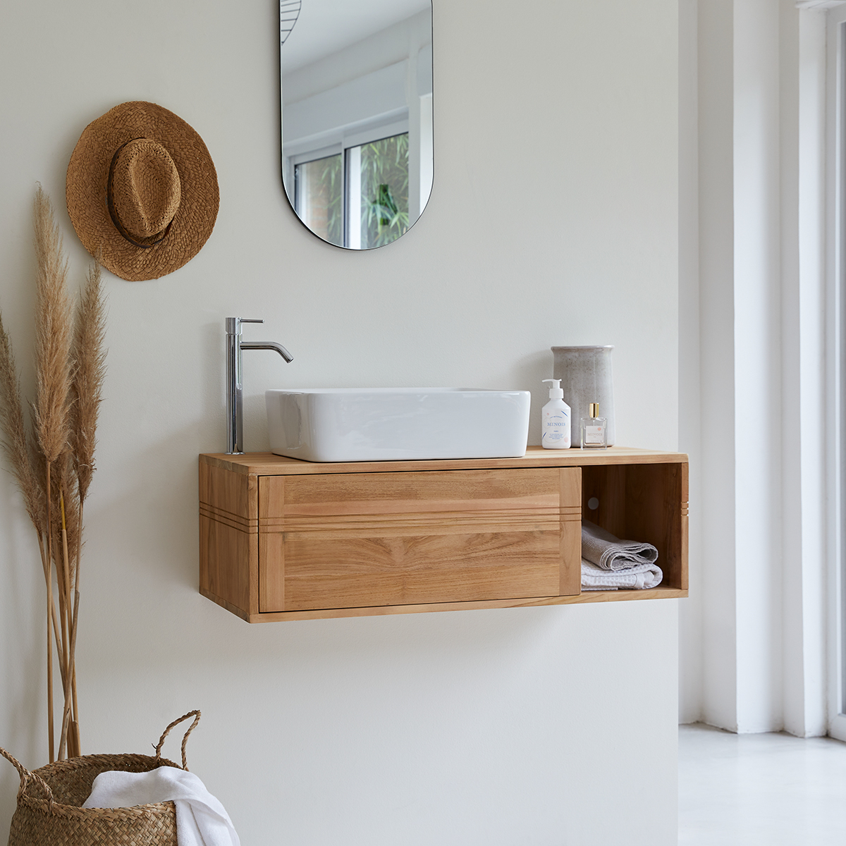 Wall mounted washstand - Basic solo washstand at Tikamoon
