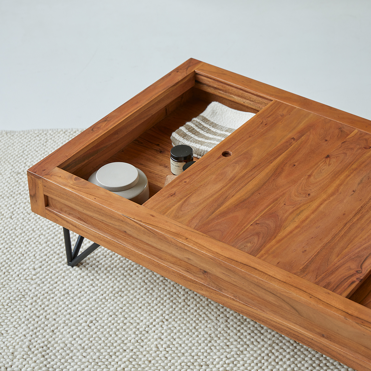 Acacia coffee table 120 x 70 cm - Living room furniture - Tikamoon