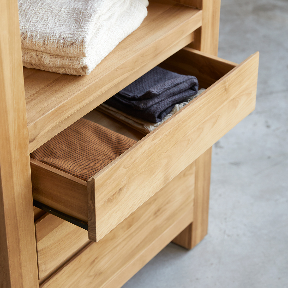 Teak bookcases - Eden Bookcases sale 75x200 at Tikamoon