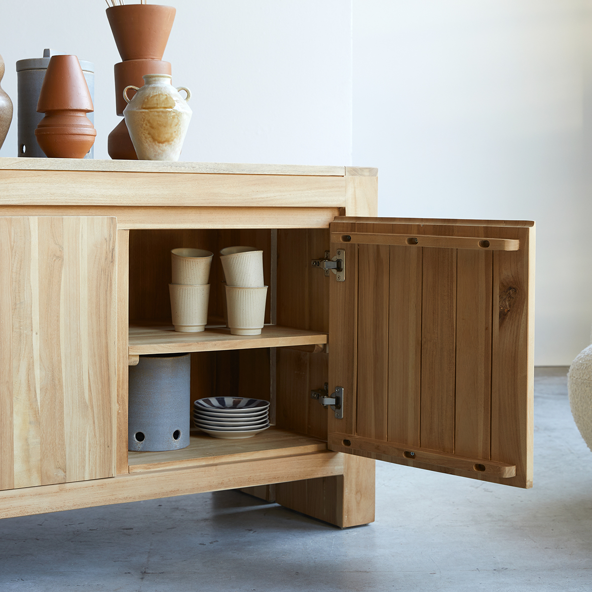 Eden teak sideboard - Small teak furniture at Tikamoon