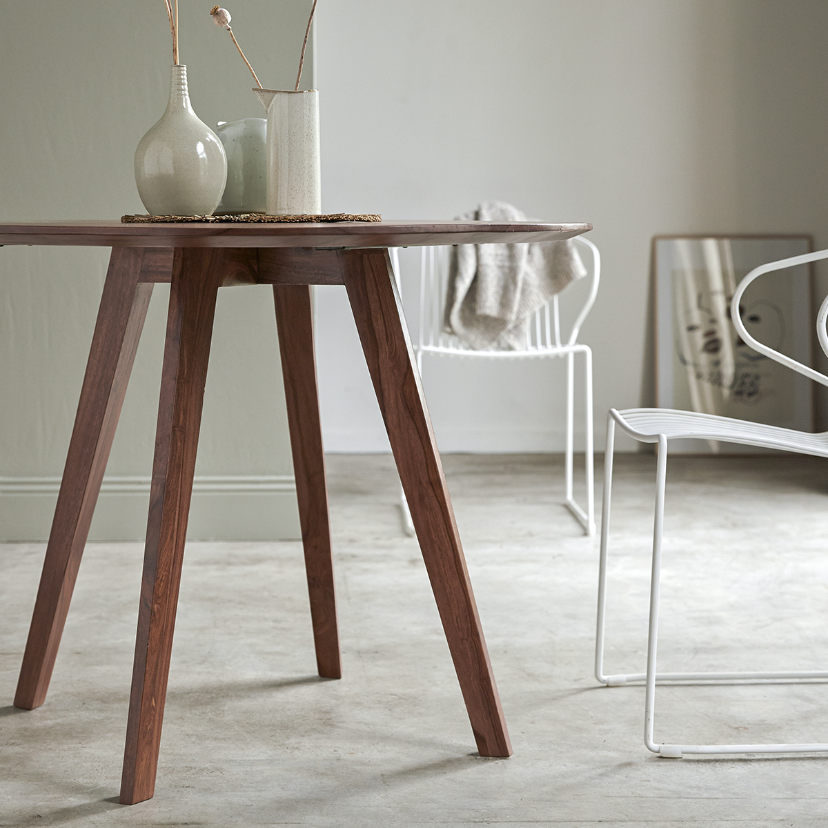 Round sheesham dining table 100 cm - Living room furniture - Tikamoon