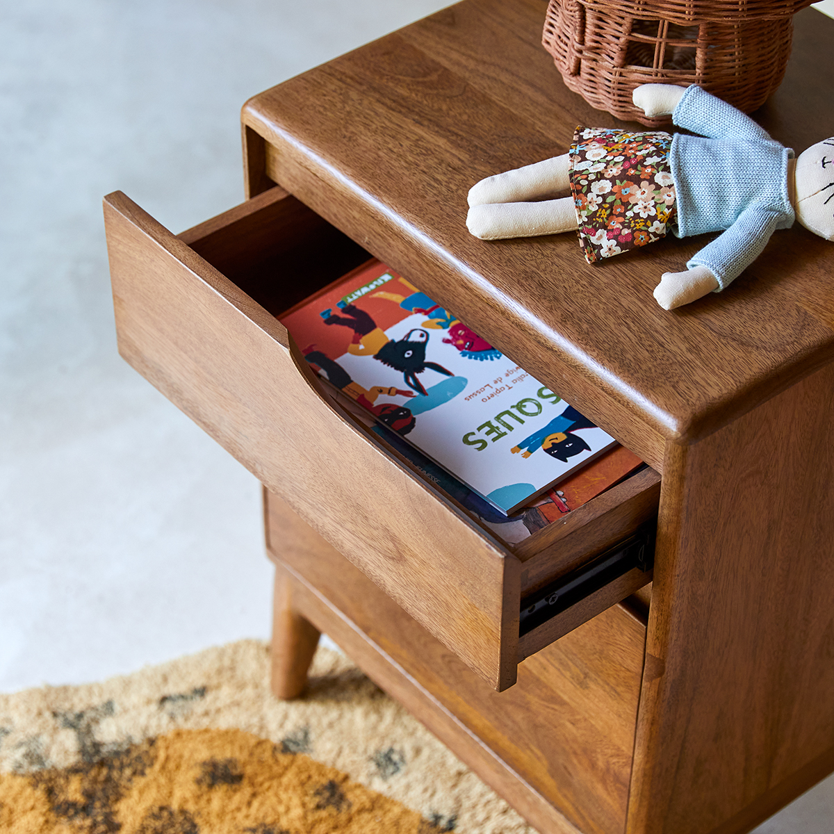 Kids mango wood bedside table - Bedroom furniture - Tikamoon