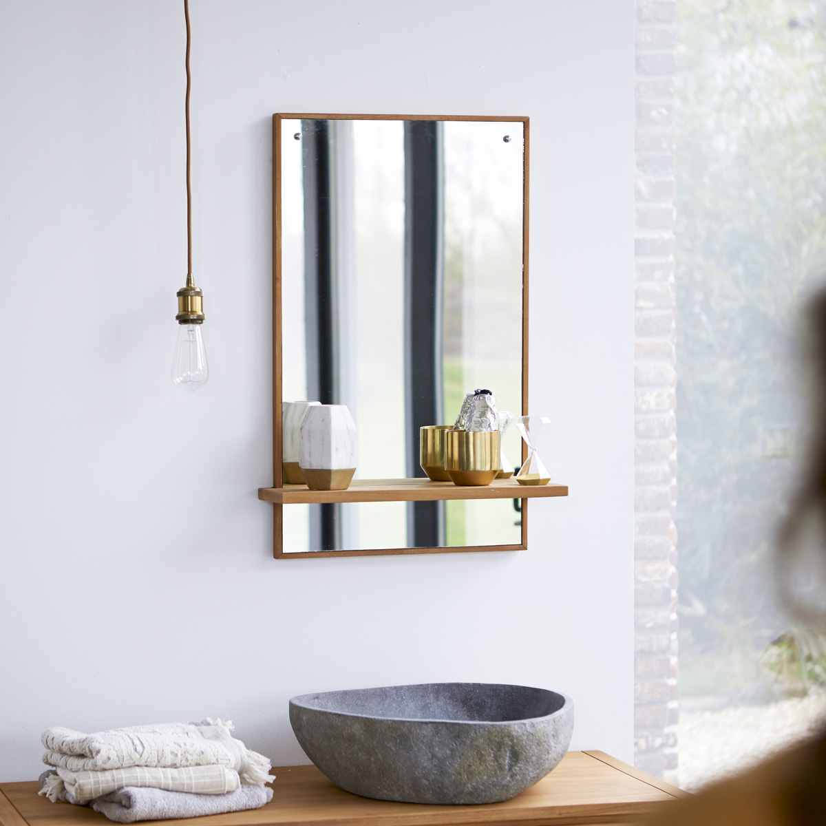 Miroir En Bois Salle De Bain