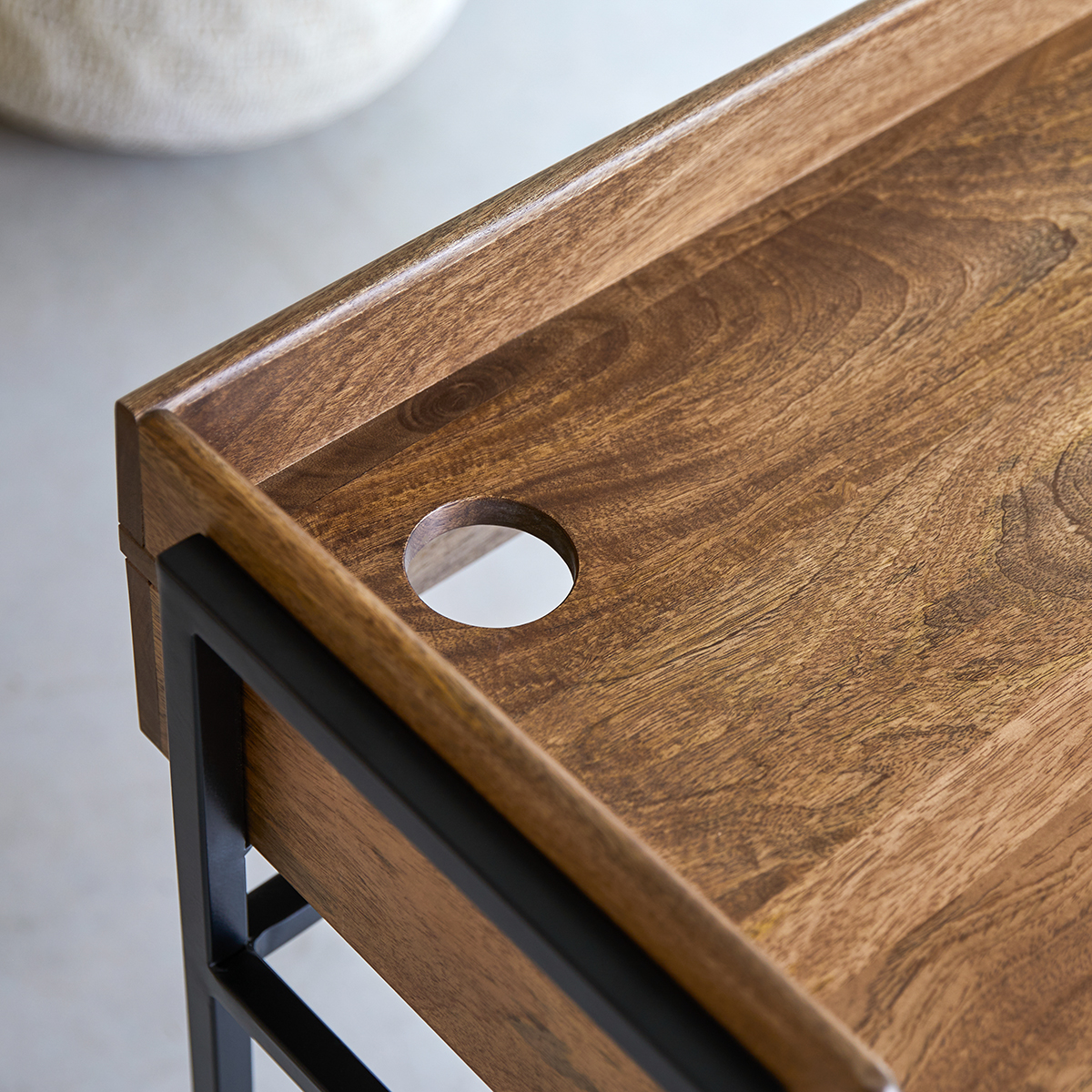 Mango and metal desk 114 cm - Office furniture - Tikamoon