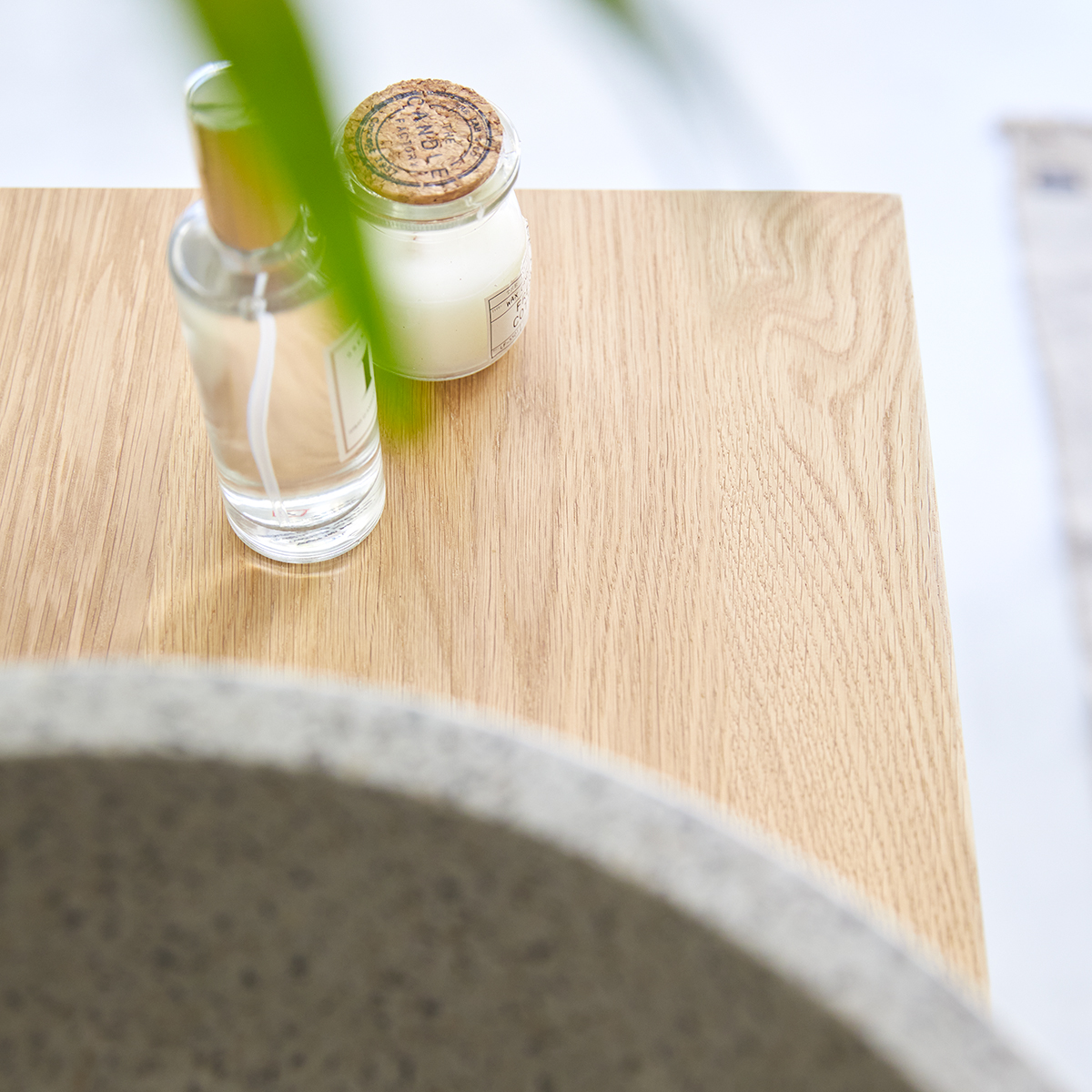 Mobile sottolavabo sospeso in quercia 80 cm - Mobile per il bagno