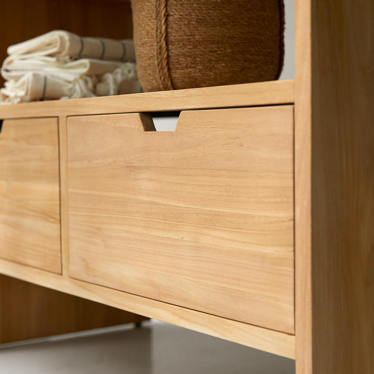 Tikamoon : Kwarto - Solid teak vanity unit 110 cm