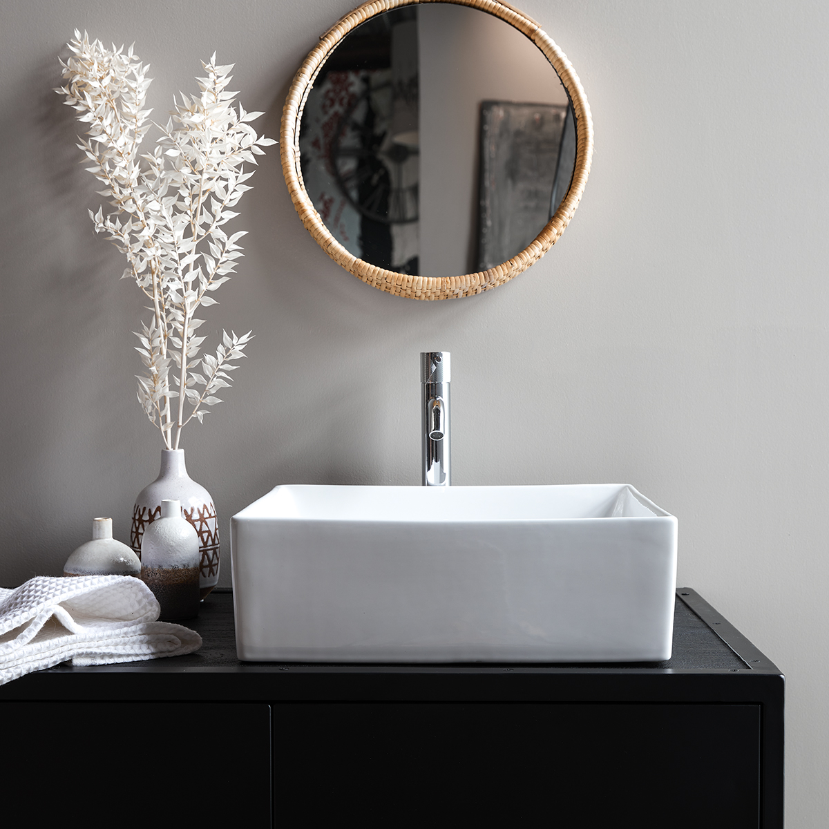 Lavandino in ceramica 42 cm - Mobili per il bagno - Tikamoon
