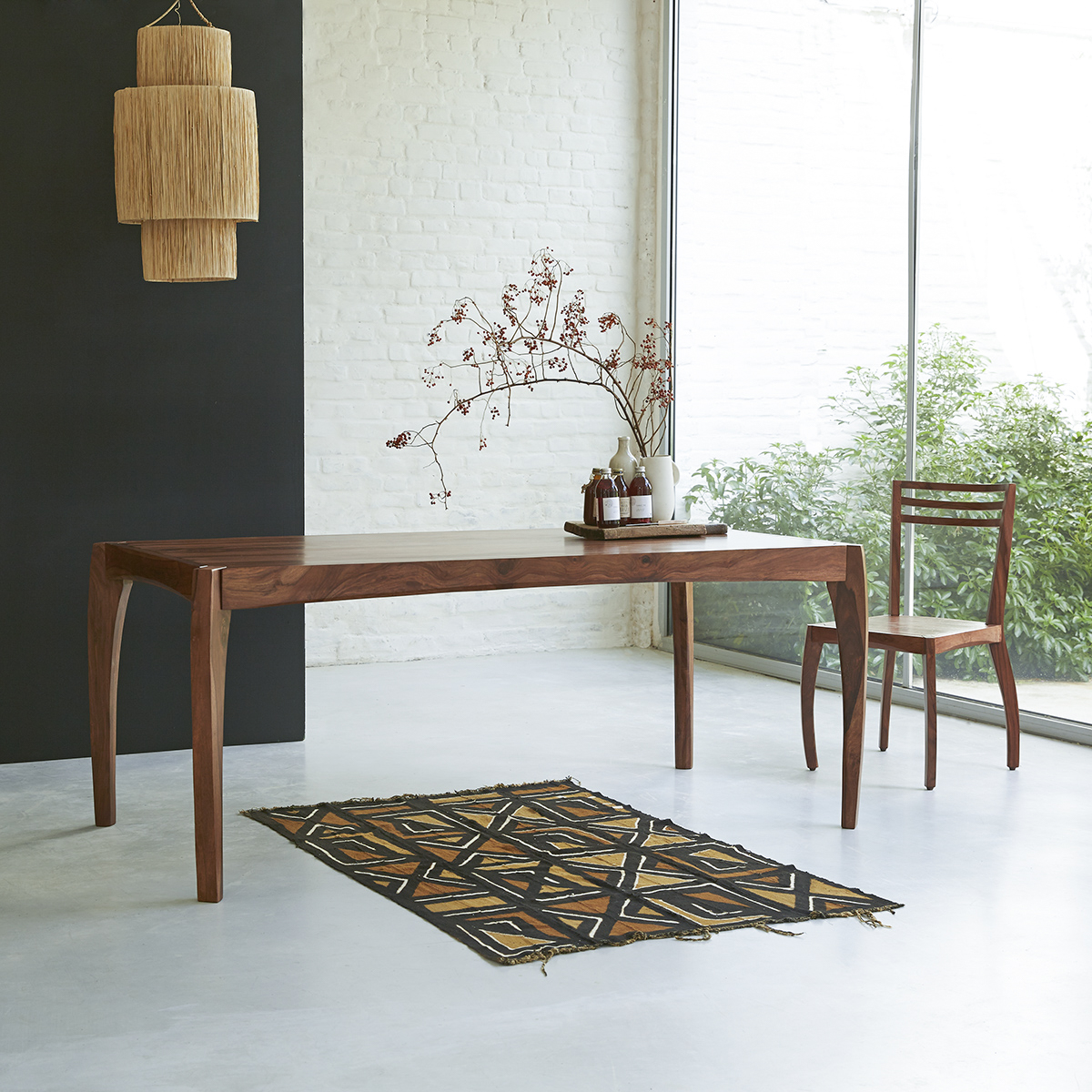Dining room table - Luna sheesham tables 180x90 - Tikamoon