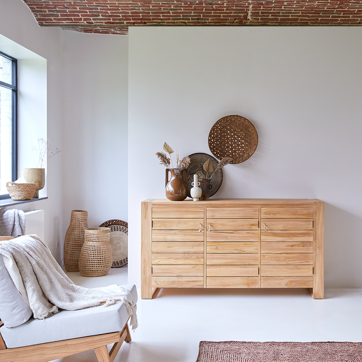 Minimalys teak sideboard - Solid wood sideboards sale - Tikamoon