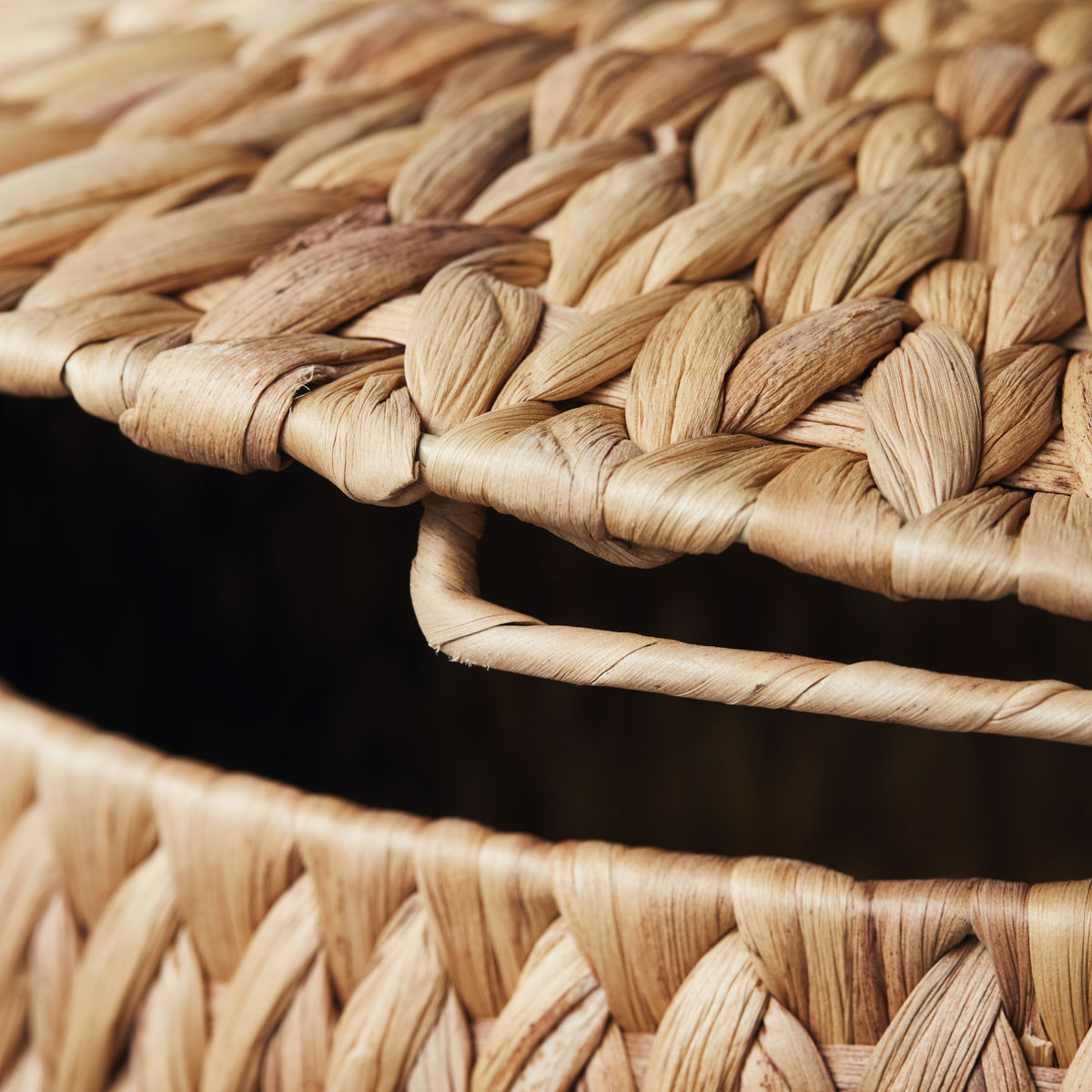 Set of 3 natural-fibre baskets - Living room storage accessories