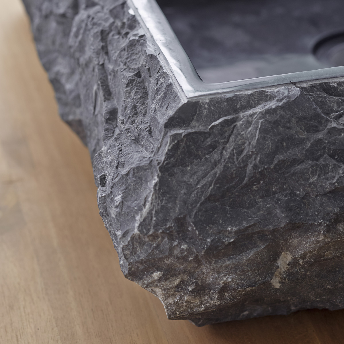 Vasque en marbre noir 50 cm - Meuble pour la salle de bain - Tikamoon