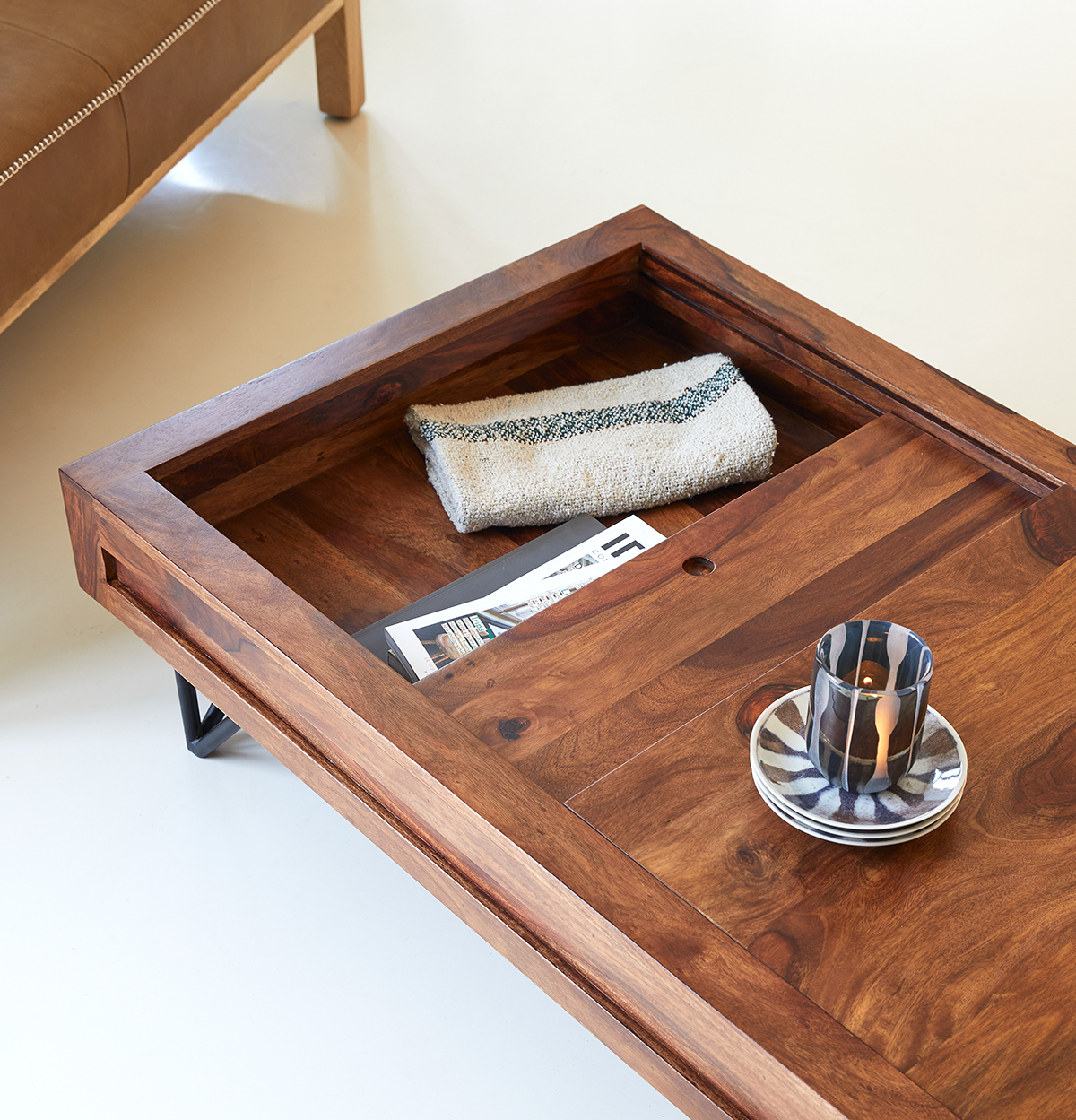 Table basse en palissandre 120 x 70 cm - Meubles pour salon - Tikamoon