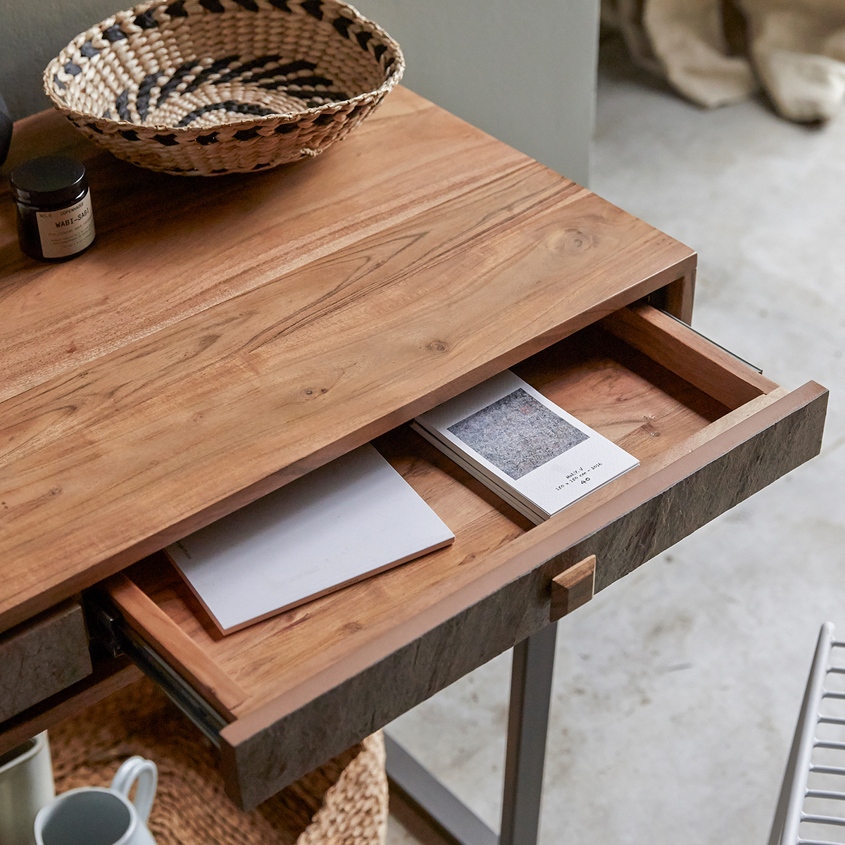 Console en acacia 115 cm - Meubles de rangement pour salon - Tikamoon